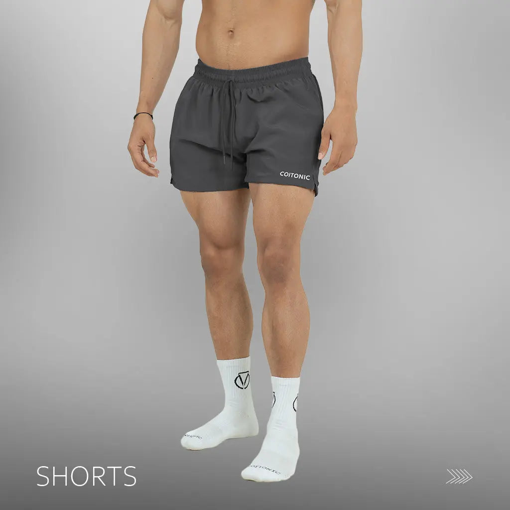 Shorts for Men – Gym & Running with 2-in-1 Compression – Coitonic
